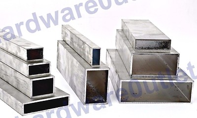 Aluminium RECTANGLE Box Section Tube Bandsaw Cut Bespoke lengths made to order | eBay UK