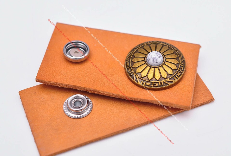 10X Brass Sun Flower Leathercraft Turquoise Concho Snap Button ...