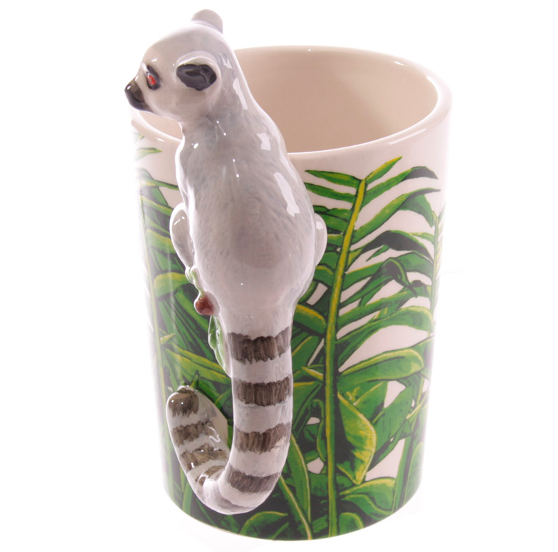 Animal Shaped Handle Ceramic Mug Tea Coffee Cup Novelty Gift Jungle ...