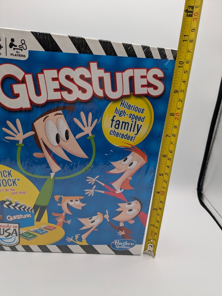 Hasbro Guesstures Family Game, New Sealed, Ages 8+, Fast-Paced Charades ...