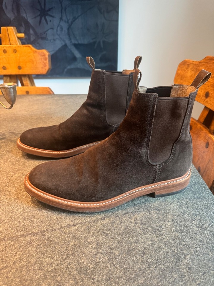 Taylor Stitch Ranch Boot in Weatherproof Chocolate Suede, Goodyear ...