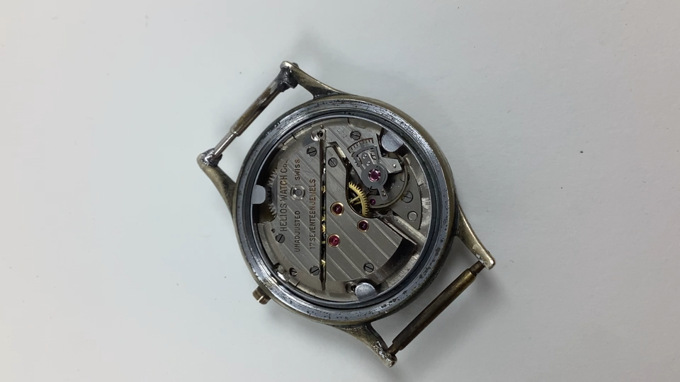 Vintage Helios 17 Jewel Military WWII Era Watch Cal 450 Runs Spares ...