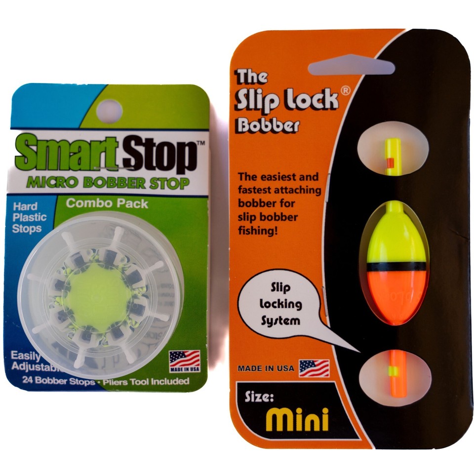 Smart Slip Lock Bobber & Smart Stop Micro Bobber Stop Combo Pack (S,M,L ...