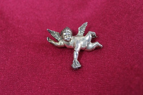 Vintage Signed "925" Sterling Silver Flying Baby Angel Pin Brooch | eBay