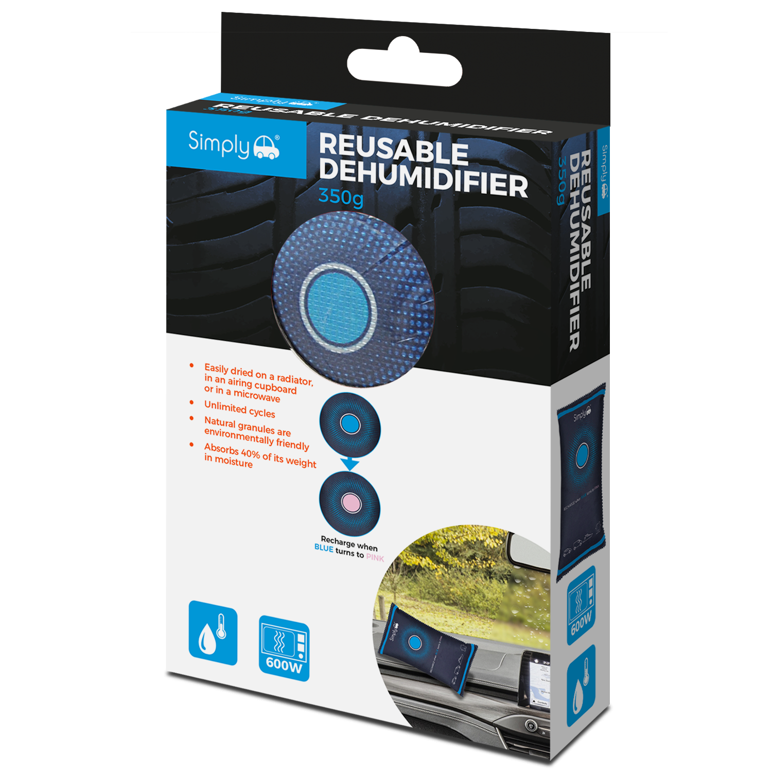 Portable Reusable Car & Home Dehumidifier Bag Silica Gel Moisture Damp ...