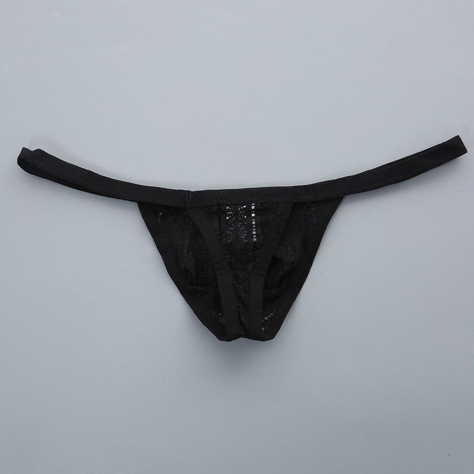 Men Thongs G Strings Low Rise Sheer Breathable Underwear with Mesh ...