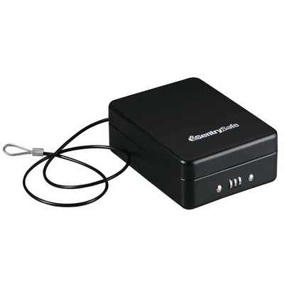 Small Safe, Black Lock Box with Combination Lock for Office or Dorm ...