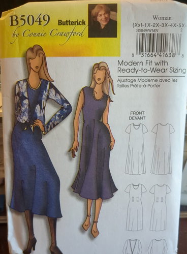 BUTTERICK Sewing Pattern B5049 WOMEN'S DRESS & BLOUSE size XXL-6X UC/FF ...