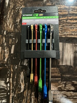 Pittsburgh Color Combo Wrench Set 6 Pc SAE Brand New 66053 | eBay