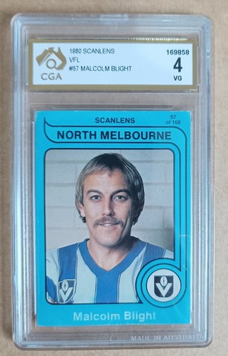 Malcolm Blight Scanlens 1980 - VFL AFL Card #57 - CGA 4 VERY GOOD not ...