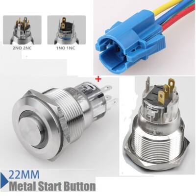 22mm RGB Tri-color High head+Ring LED illuminated IP67 304Stainless ...