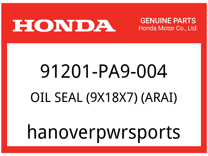 Honda Oil Seal 9x18x7 91201-pa9-004 Genuine Parts Arai Japan for sale ...