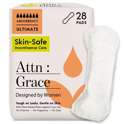 Attn Grace Ultimate Incontinence Pads for Women 28-Pack - High ...