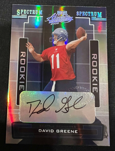 2005 Playoff Absolute Memorabilia - Rookie David Greene #189 Spectrum ...