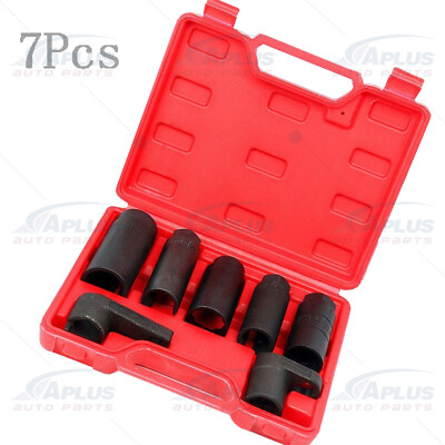 7Piece 1/2" 3/8" 7/8" 22mm 27mm 29mm Oxygen O2 Sensor Wrenches Socket ...