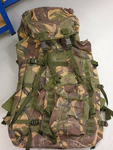 Genuine British Army Bergen DPM Camo Rucksack Long Back 100L Tabbing Ex ...