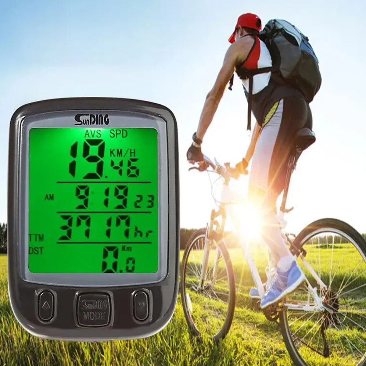 Wired Bike Odometer Computer LCD Digital Speedometer Waterproof Sports ...