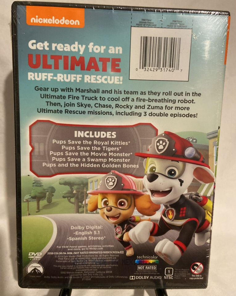 Paw Patrol: Ultimate Rescue New DVD VARIOUS 32429317407 | eBay