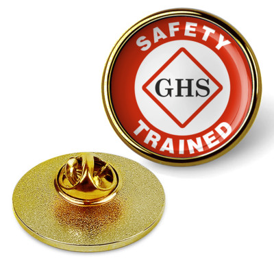 GHS Safety Trained Hat Pin Lapel Tie Tac Badge, Suit Shirt Hat Lapel ...