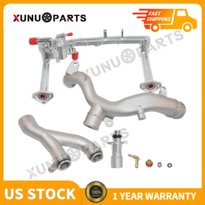 Upgrade Aluminum Coolant Water Pipe Kit for 14-19 Jaguar F-Type XF XE ...