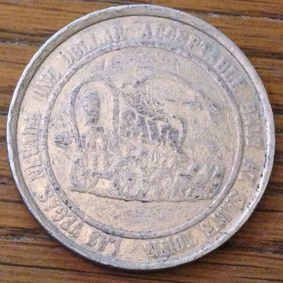 VINTAGE 1987 Sam’s Town Casino Las Vegas NV $1 Gaming Token Covered ...