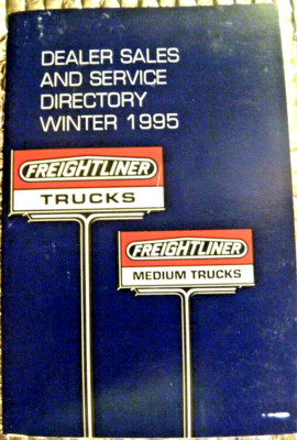 1995 Freightliner Dealer Sales and Service Directory Book with Map ...