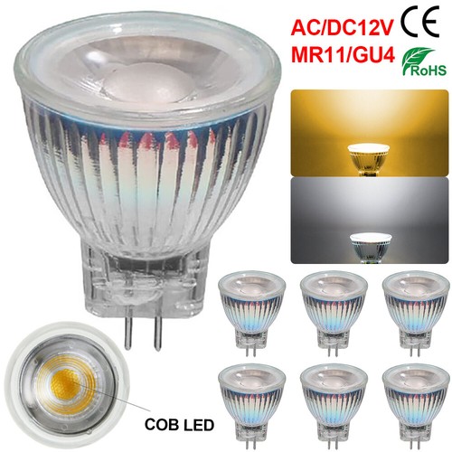MR11 LED Light Bulbs 5W Spotlight Lamp Warm / Cool White AC/DC 12V 4/6 ...