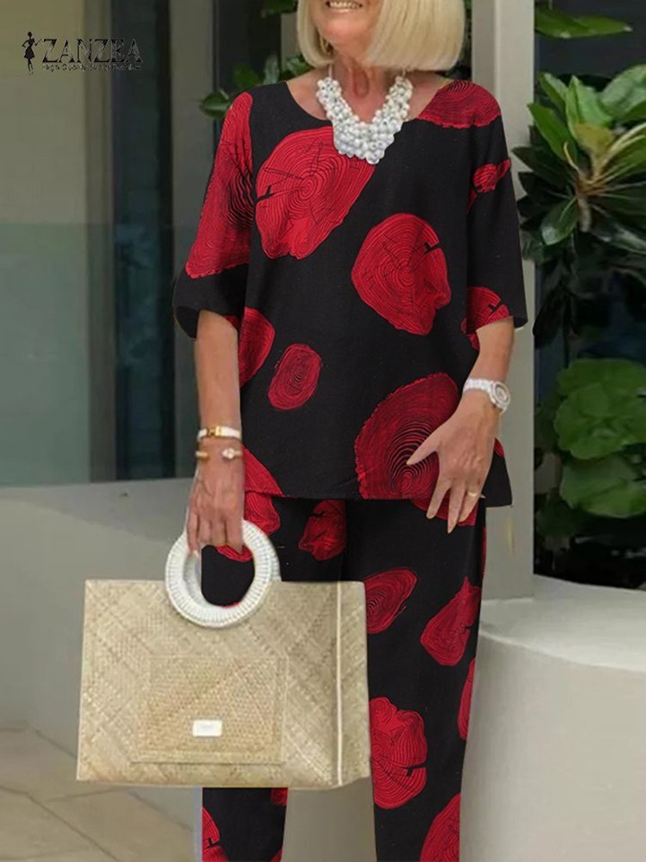 Women's Matching Half Sleeve 2 Piece Pants Set | eBay