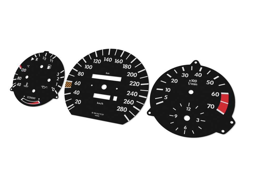 Mercedes-Benz W201 - Speedometer dials MPH to km/h Gauges | eBay