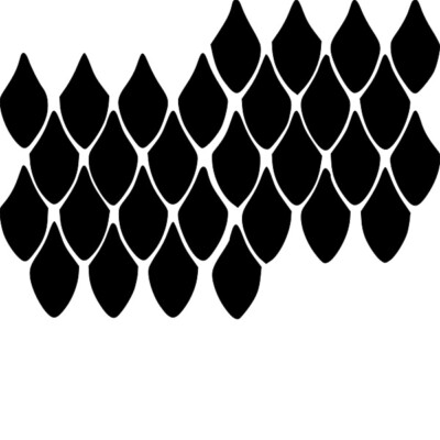 LARGE DRAGON SCALES PATTERN STENCIL - RE-USABLE (Each scale 1 x 2 inch ...