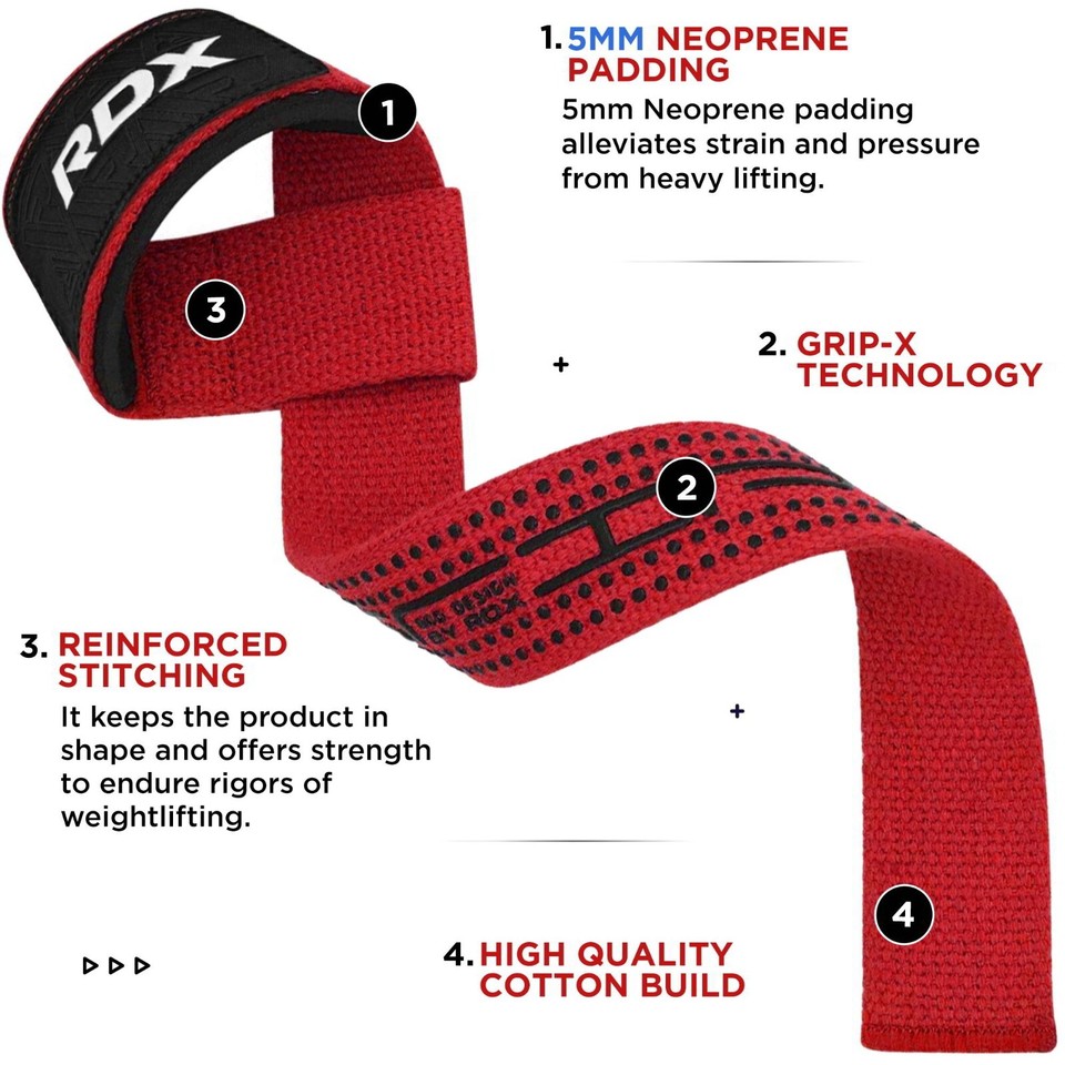 Lifting Straps by RDX, Weight Lifting, Wrist Wraps, Gym Wraps Training ...