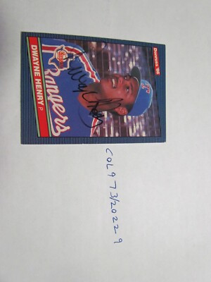 1986 Donruss Dwayne Henry signed baseball card | eBay
