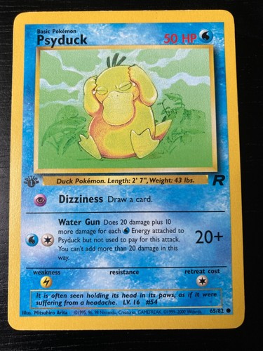 Pokémon Team Rocket 1st Edition Psyduck 65/82 EX/NM | eBay