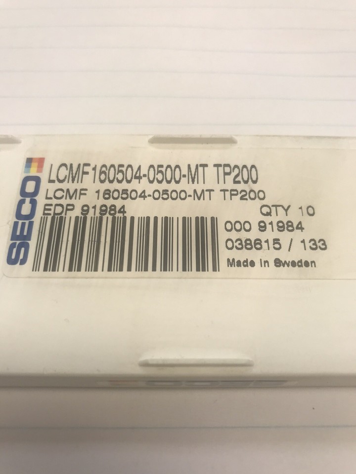 10 pcs. LCMF160504-0500-MT TP200 SECO INSERTS (loc stk) | eBay