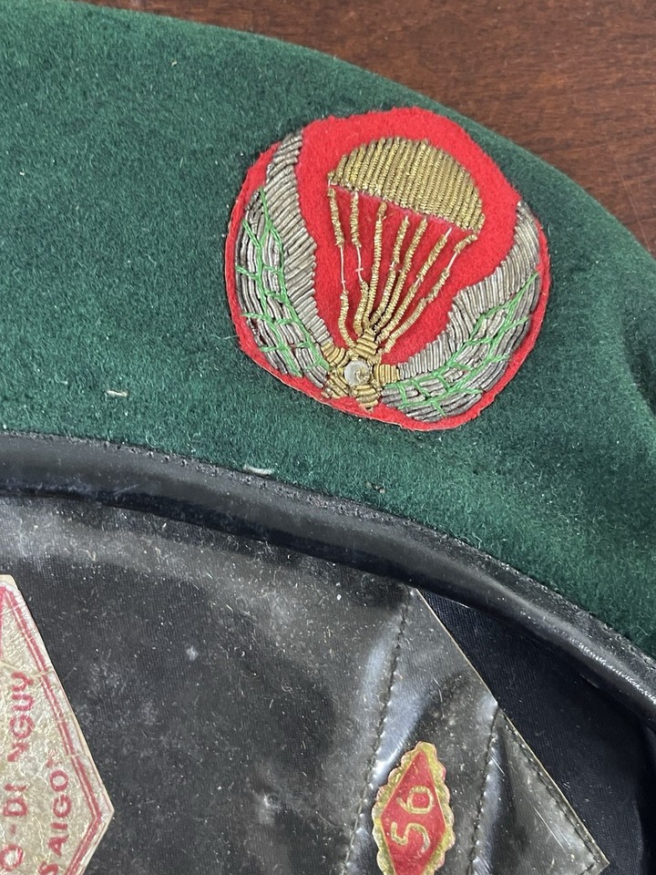 SOUTH VIETNAM AIRBORNE RANGER 81ST GROUP GREEN BERET SIZE 56CM VINTAGE ...
