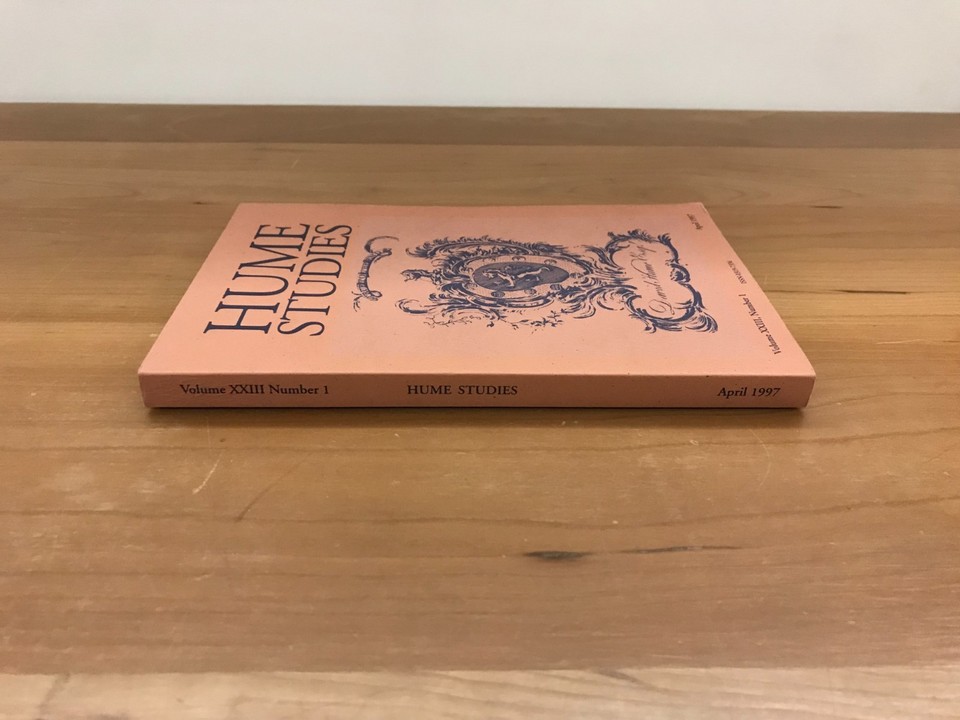 1997 April Hume Studies Vol. 23 No. 1 Paperback Book | eBay