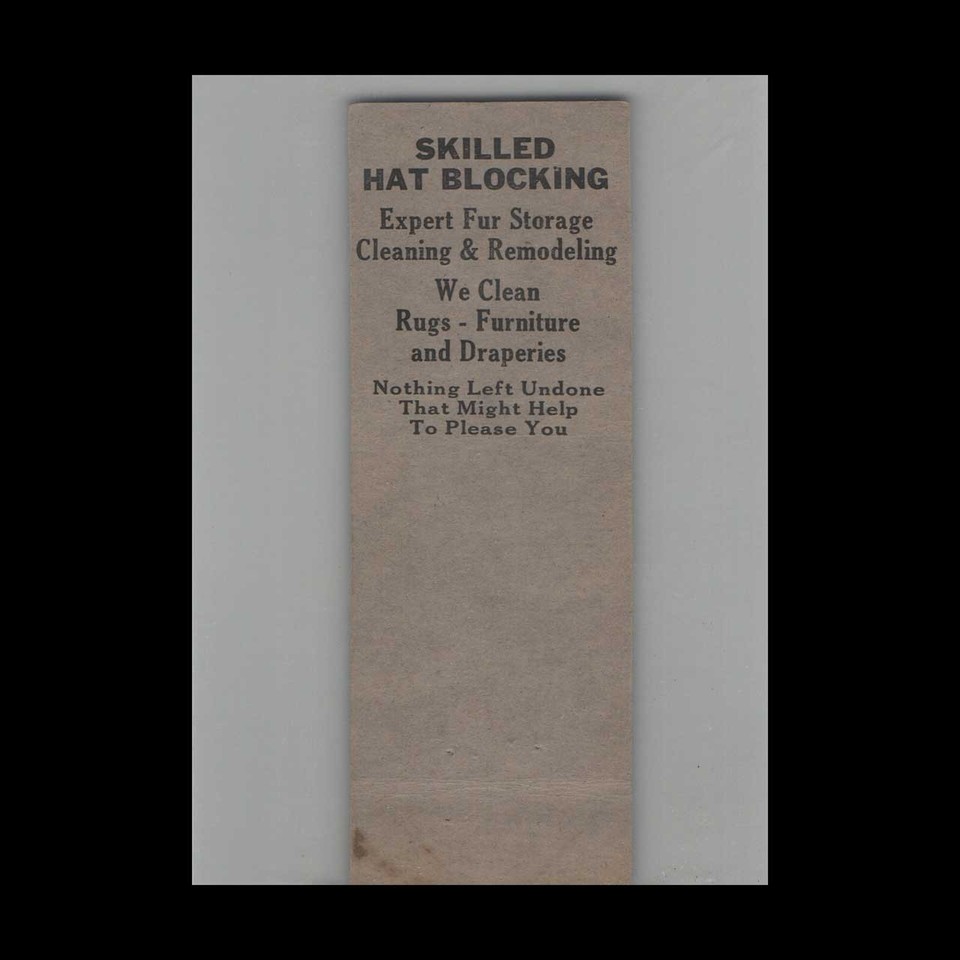 Matchbook Cover DeLuxe Cleaners & Tailors Wendell P. Martin Cheyene WY | eBay