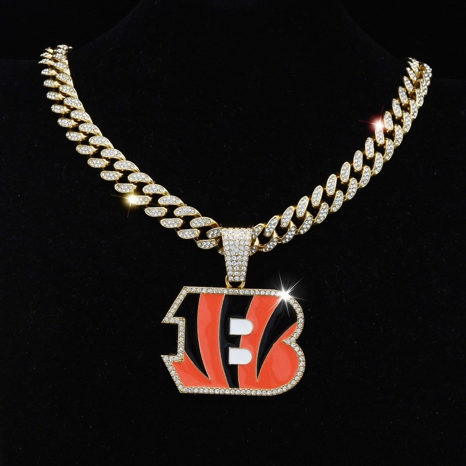Gem Chain Necklace NFL Football (AFC/NFC) Pendant *Select Your Team ...