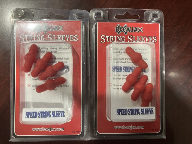 BowJax Super Speed String Sleeves #1037b Red 1230 2 Packs 8 Total for ...