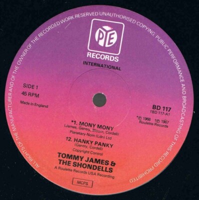 Tommy James & The Shondells - Mony Mony (12") | eBay UK