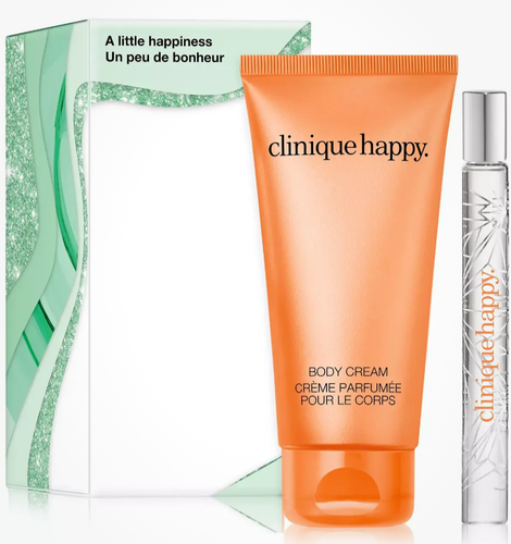 CLINIQUE " A Little Happiness" Set Happy Body Cream andTravel Size ...