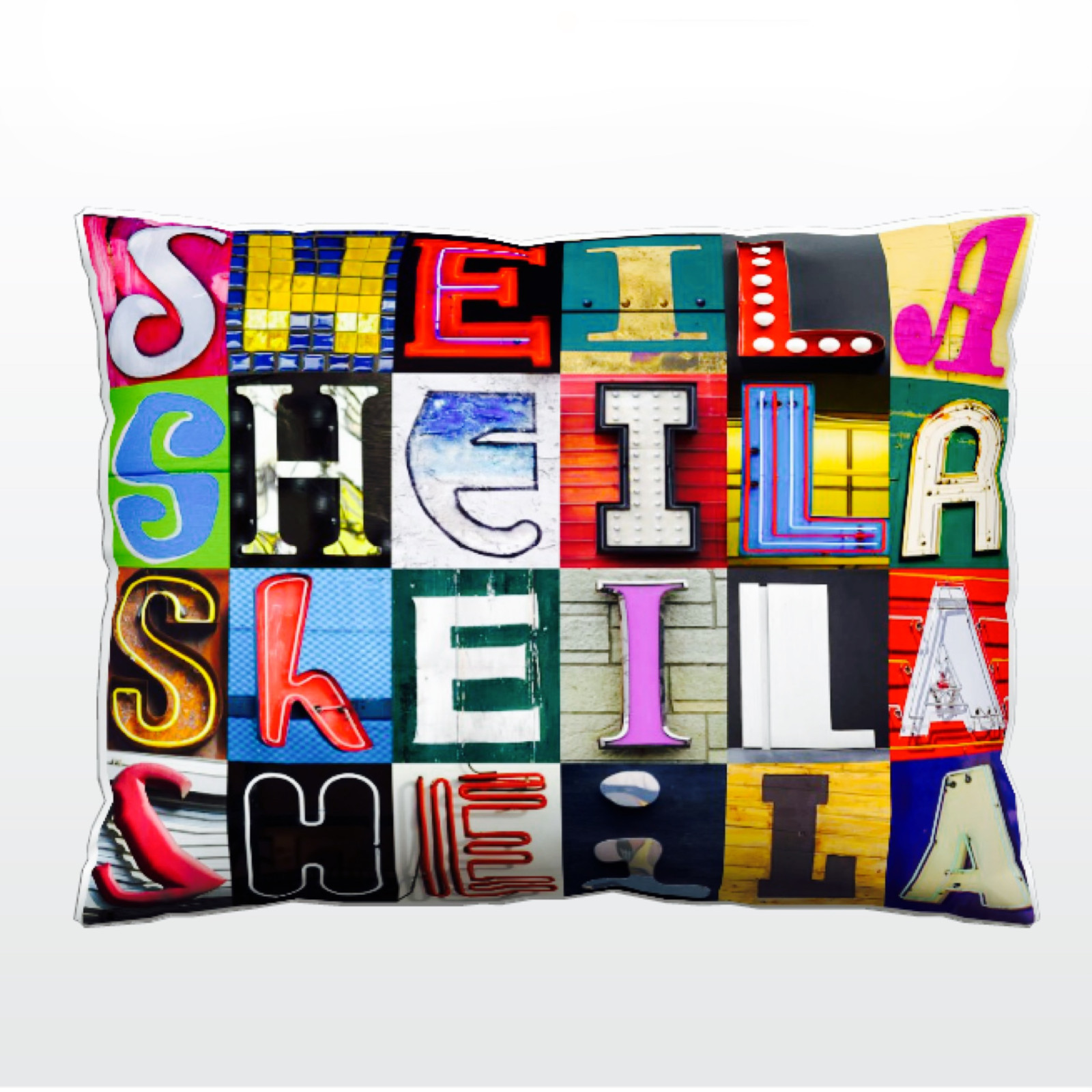 Personalized Pillow featuring the name SHEILA photo of actual sign ...