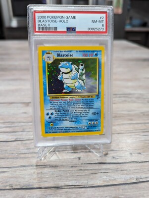 Pokemon Swirl 🍥 2000 Blastoise Holo 2/130 WOTC Vintage Base Set 2 PSA 8 ...
