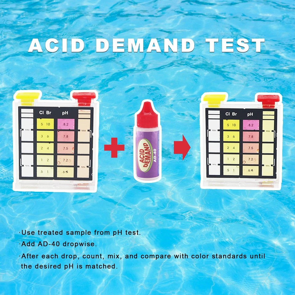 Swimming Pool Spa Water Chemical Test Kit for Chlorine and Ph Test (6 ...