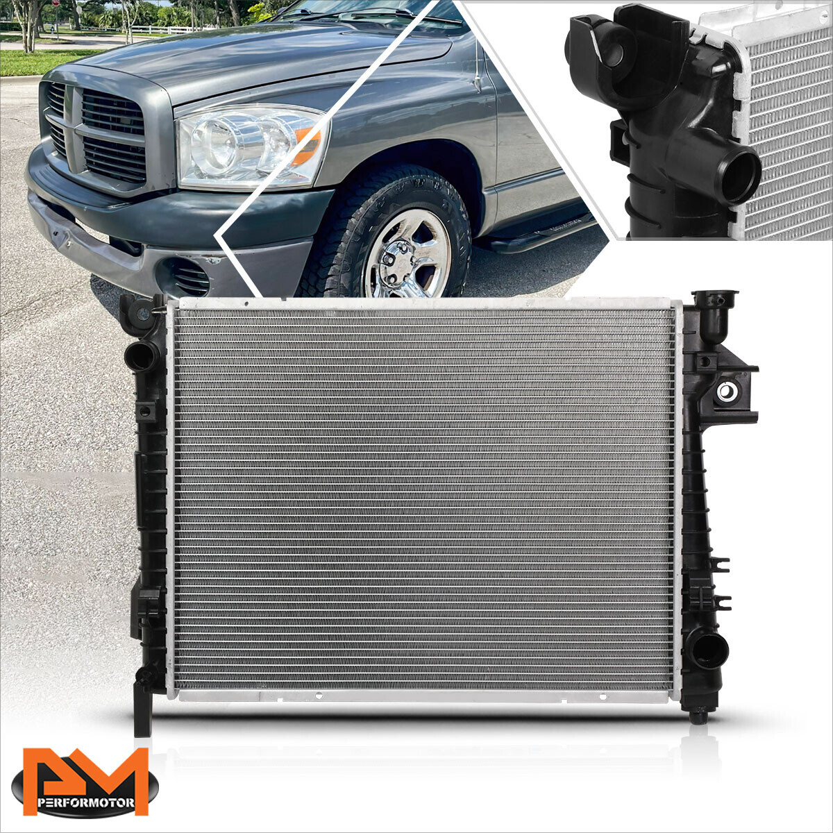 For 04-09 Dodge Ram 1500-3500 5.7L V8 OE Style Aluminum Core Radiator ...
