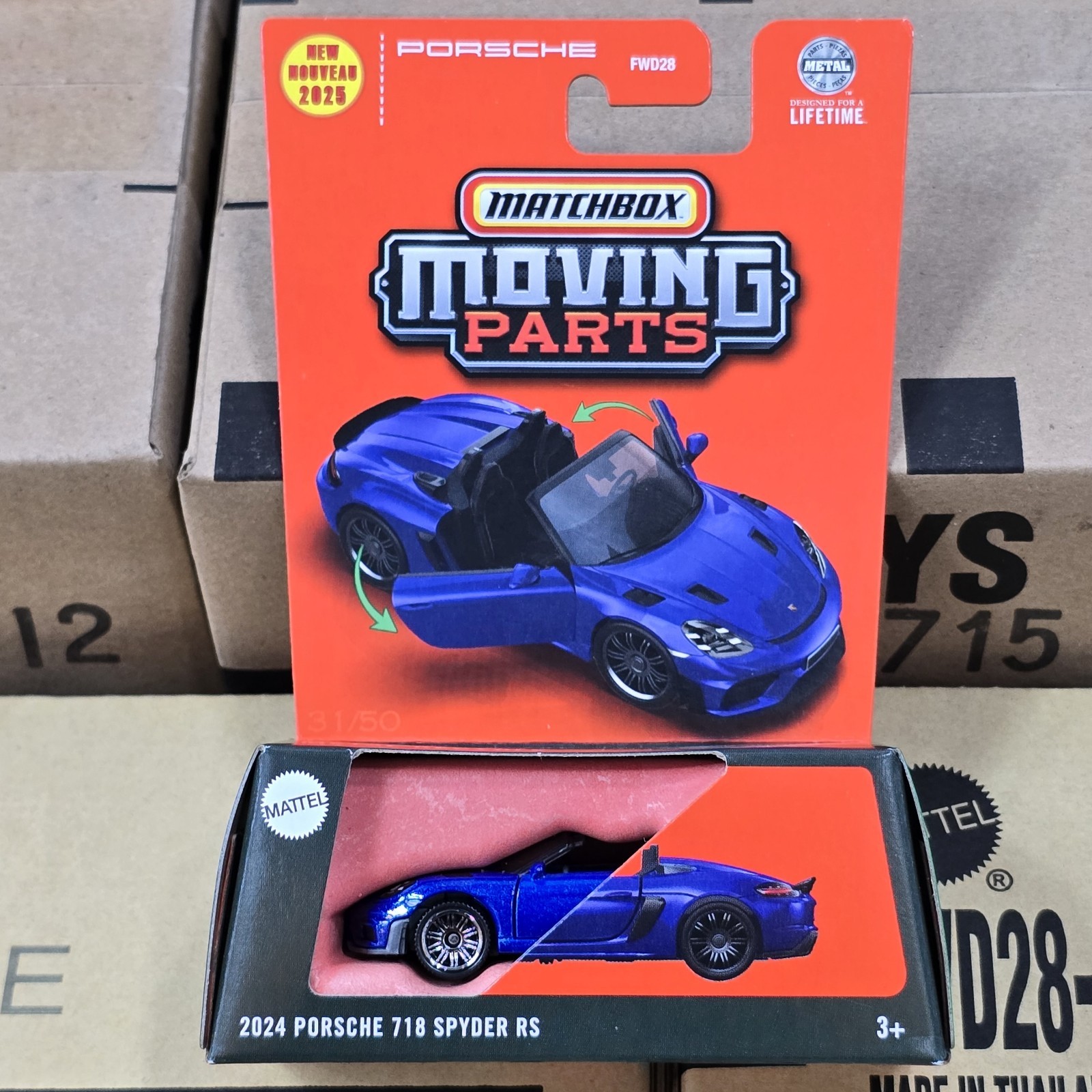 2025 MATCHBOX MOVING PARTS 2024 PORSCHE 718 SPYDER RS OPEN HOOD METAL ...