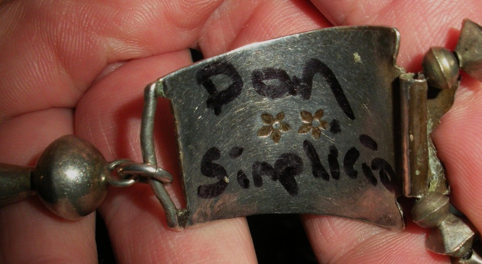 VINTAGE HOPI DAN SIMPLICIO SNAKE STERLING SILVER BEADED "PEARL ...