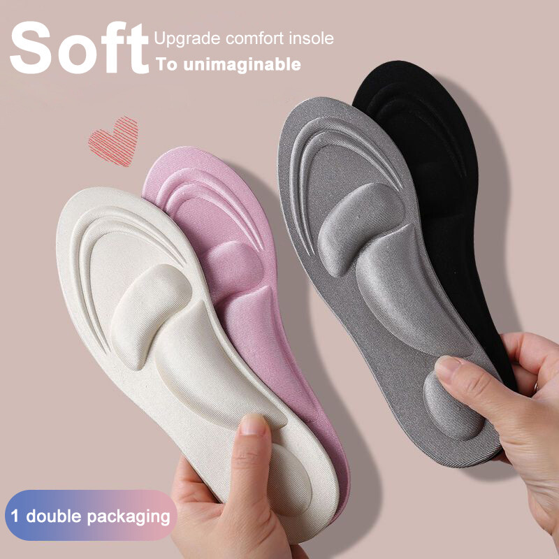 4D Arch Sports Insoles Breathable Sweat-Absorbing Super Soft Shock ...