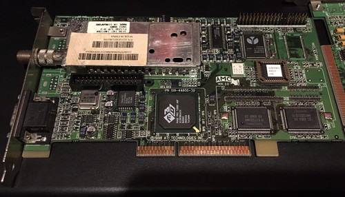 ATI AIW Rage Pro Turbo AGP graphics card w PCI DVD decoder daughtercard ...