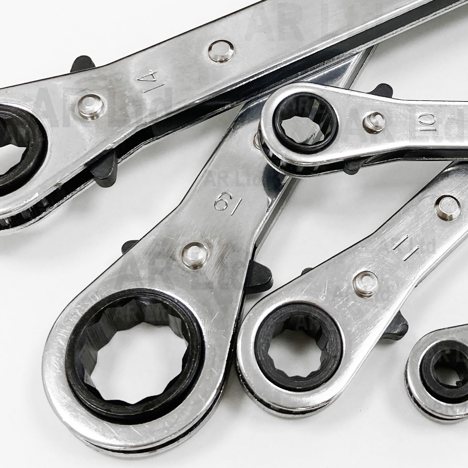 Ratchet Spanner Wrench Set 5 Metric Ratchet Ring Spanners 6-21mm ...